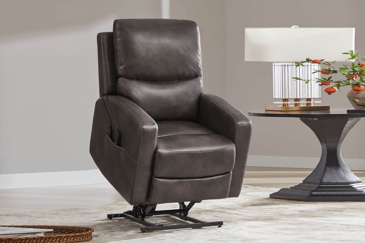Top grain leather rocker recliner store