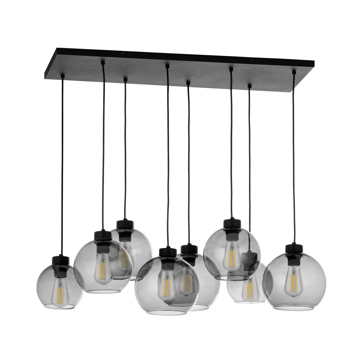 CUBUS Graphite Glass Scandinavian Pendant Light Fixture for Kitchen Is