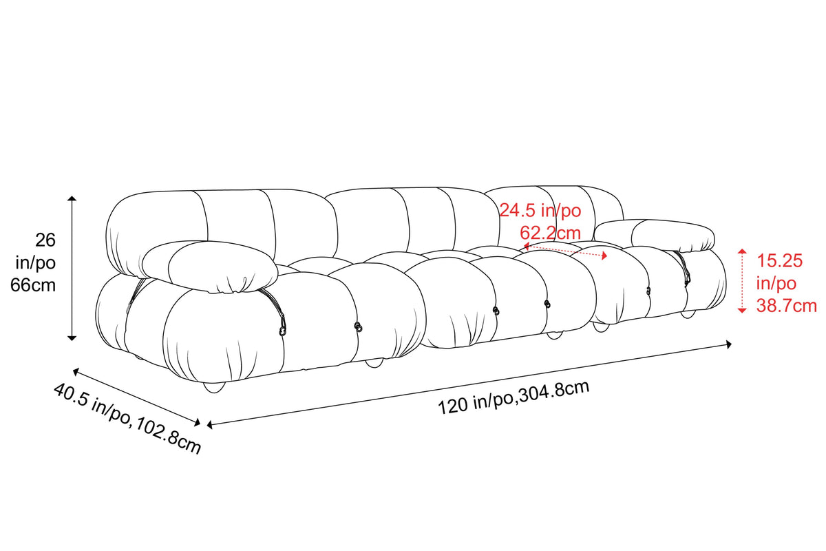 Valencia Doreen Chenille Helios Fabric Sectional Three Sofa, Light Gre