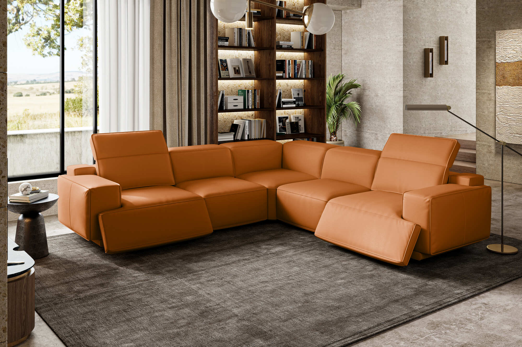 Valencia Valentina Reclining Sofa Couch | Italian Nappa Leather ...
