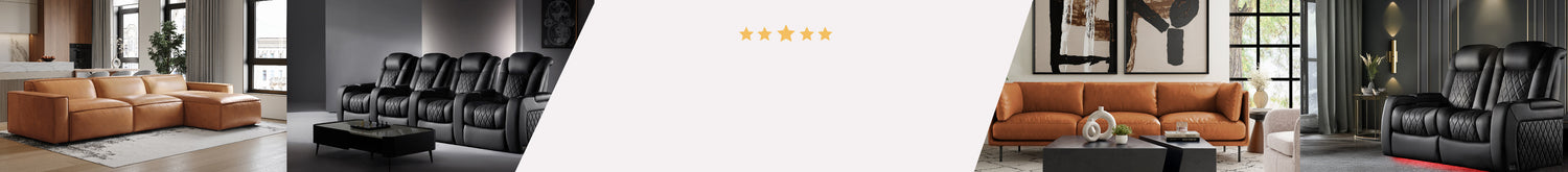 Valencia Home Theater Lounge | Leather & Fabric Lounge Seating