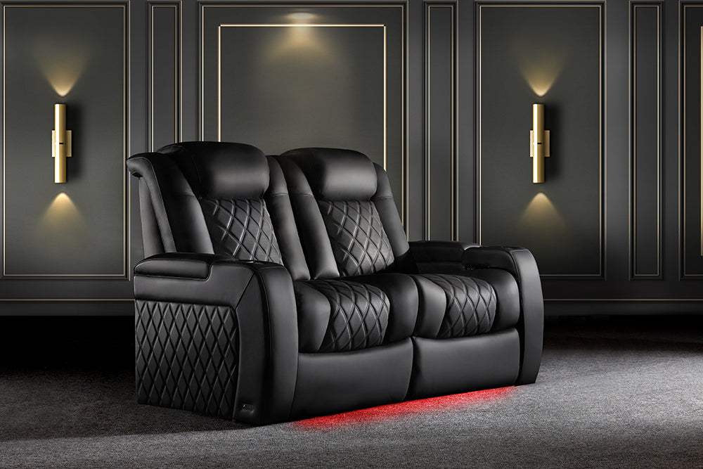 Tuscany XL Luxury: Leather-Upholstered Theater Chairs